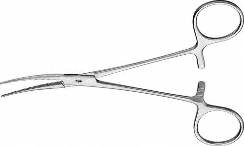 COLLER Hemostatic Forceps, curved, 140 mm (5 1/2"), blunt, non-sterile, reusable