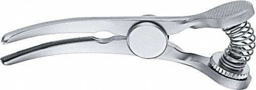 GLOVER ATRAUMATA Bulldog Clamp, curved, 40 mm (2"), toothing DE BAKEY ...