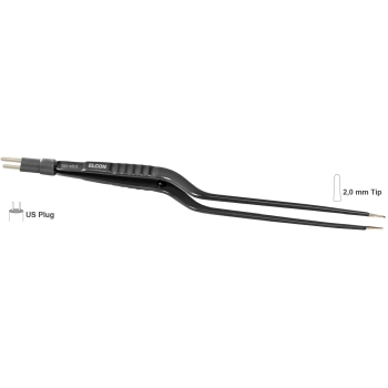 BIPOLAR FORCEPS 240MM, 2.0MM JAW BAYONETT, STRAIGHT WITH STOP GUIDING ...