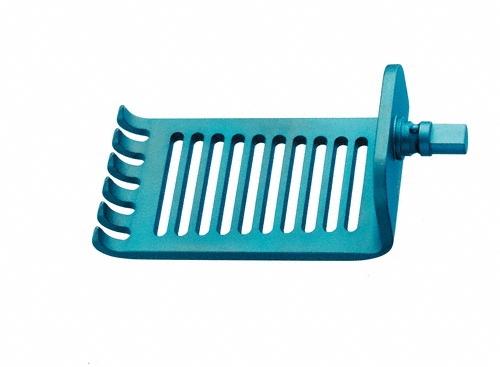 CASPAR CLR Retractor Blade, 6 prongs, fenestrated, blunt, depth: 65 mm ...