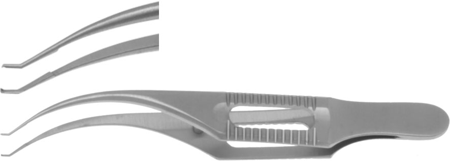 STANDARD COLIBRI CORNEAL FORCEPS 75MM 1X2 TEETH 0,4MM WITH PLATFORM ...