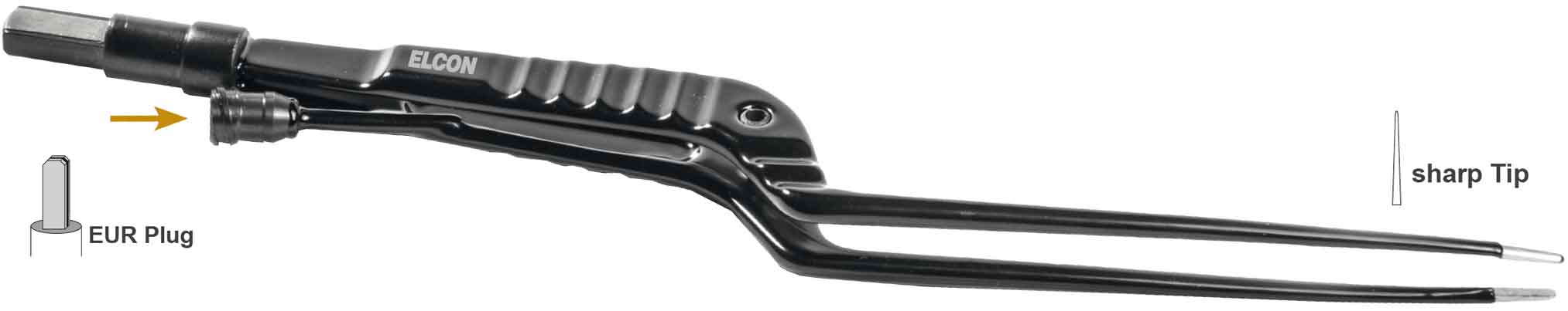 BIPOLAR IRRIGATION FORCEPS 200MM, SHARP, BAYONETT, STRAIGHT WITH STOP ...